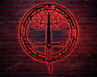 Lord of Rings Led Sign - Etsy