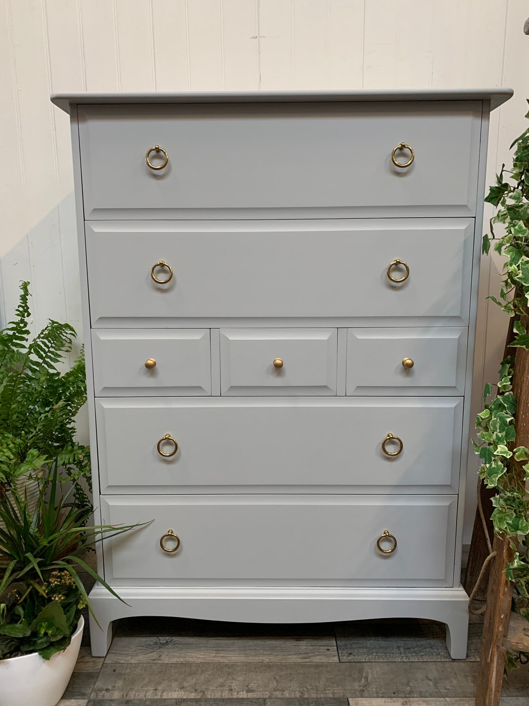 ANY COLOUR Stag Bedroom Furniture Tall Boy Chest of Drawers Ready to ...
