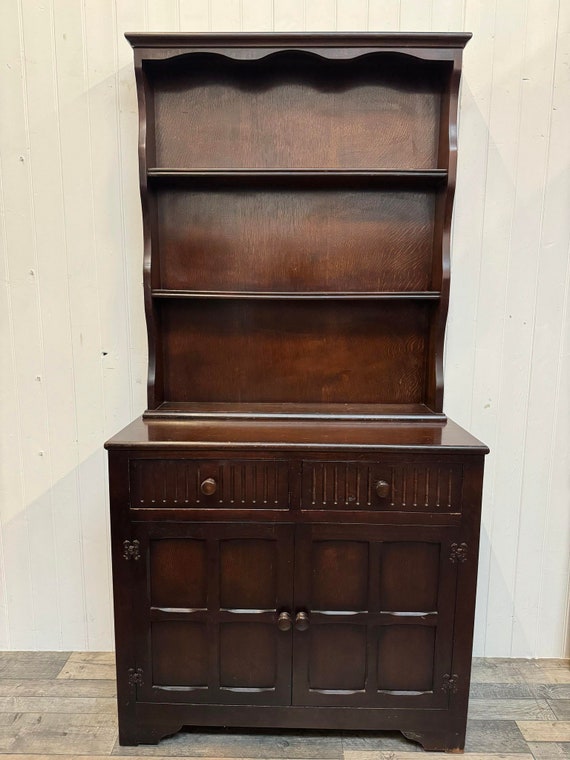 Vintage Welsh Dresser With Plate Racks Ready to Upcycle in Any Colour Etsy