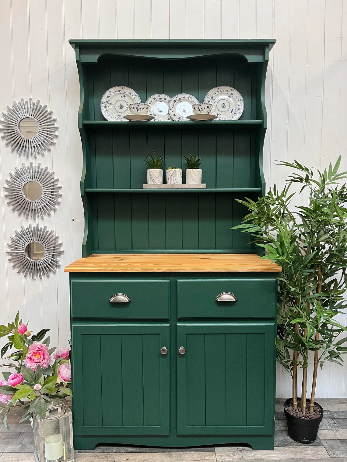 Custom Painted UPCYCLED Small Vintage/pine Kitchen Welsh Dressers With ...