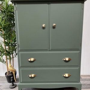 Vintage Tall Boy Linen Press Cupboard With Drawers Ready to Upcycle ...