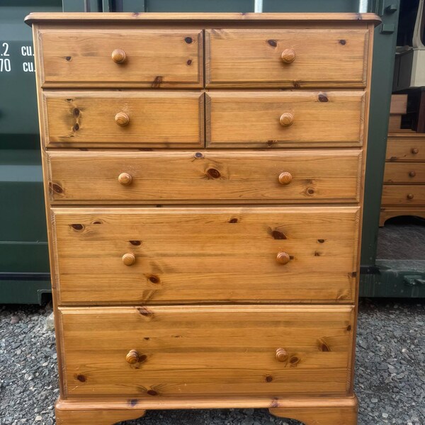 Pine Chest of Drawers - Etsy UK