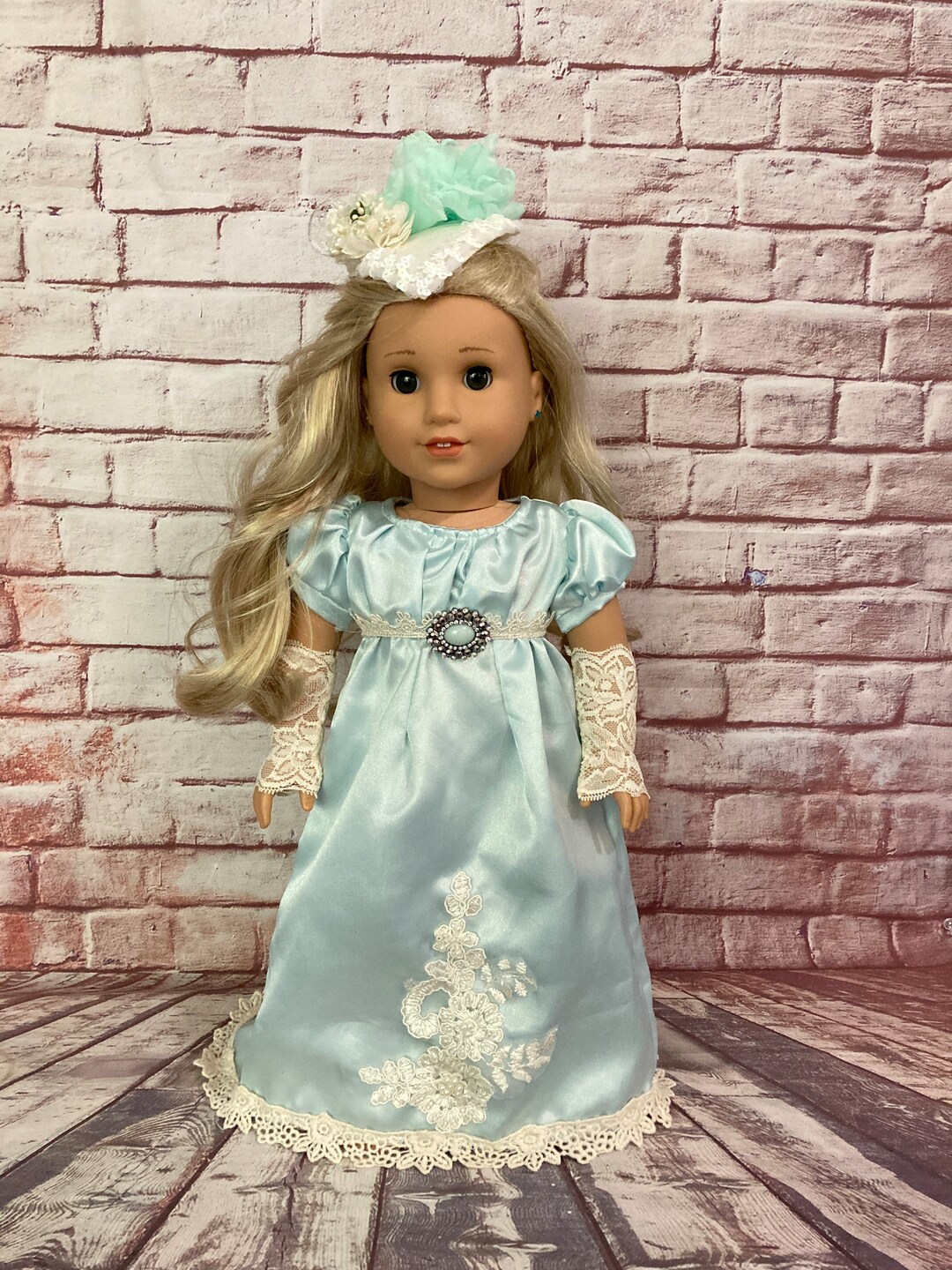Victorian Regency Style Dress With Hat and Gloves for 18 Inch Dolls - Etsy