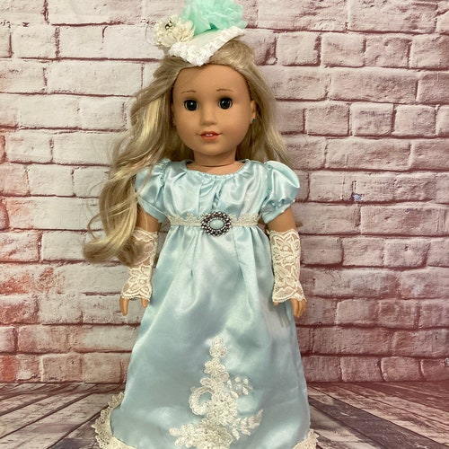 Victorian Regency Style Dress With Hat And Gloves For 18 Inch Etsy