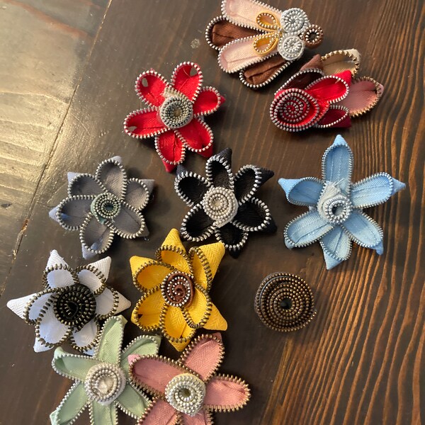 Zipper Flower - Etsy