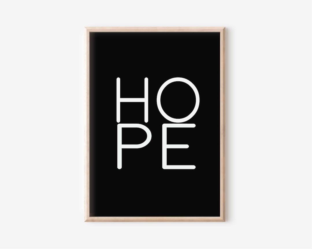 Hope Typography Digital Download - Etsy