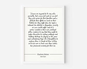 Charlotte Brontë, Jane Eyre Framed Poster High Quality Print ...