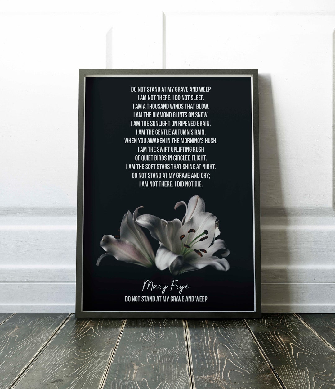 Mary Frye Poem Art Print – Memorial Gift, Sympathy Decor - Etsy