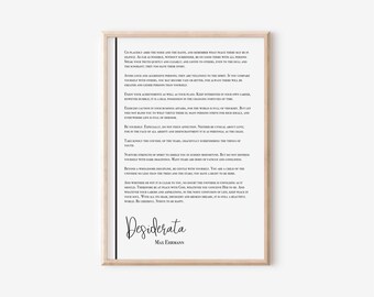 Desiderata Print Max Ehrmann Poem Poetry Print - Etsy