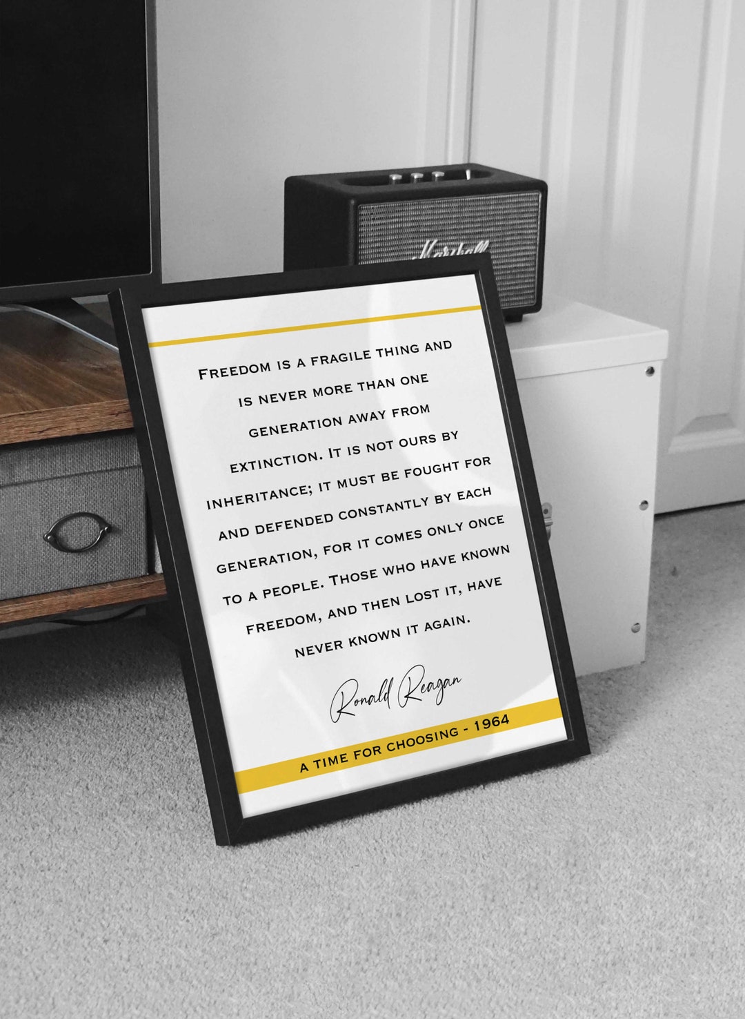 Ronald Reagan - A Time for Choosing - Speech - Art Print (framed or ...