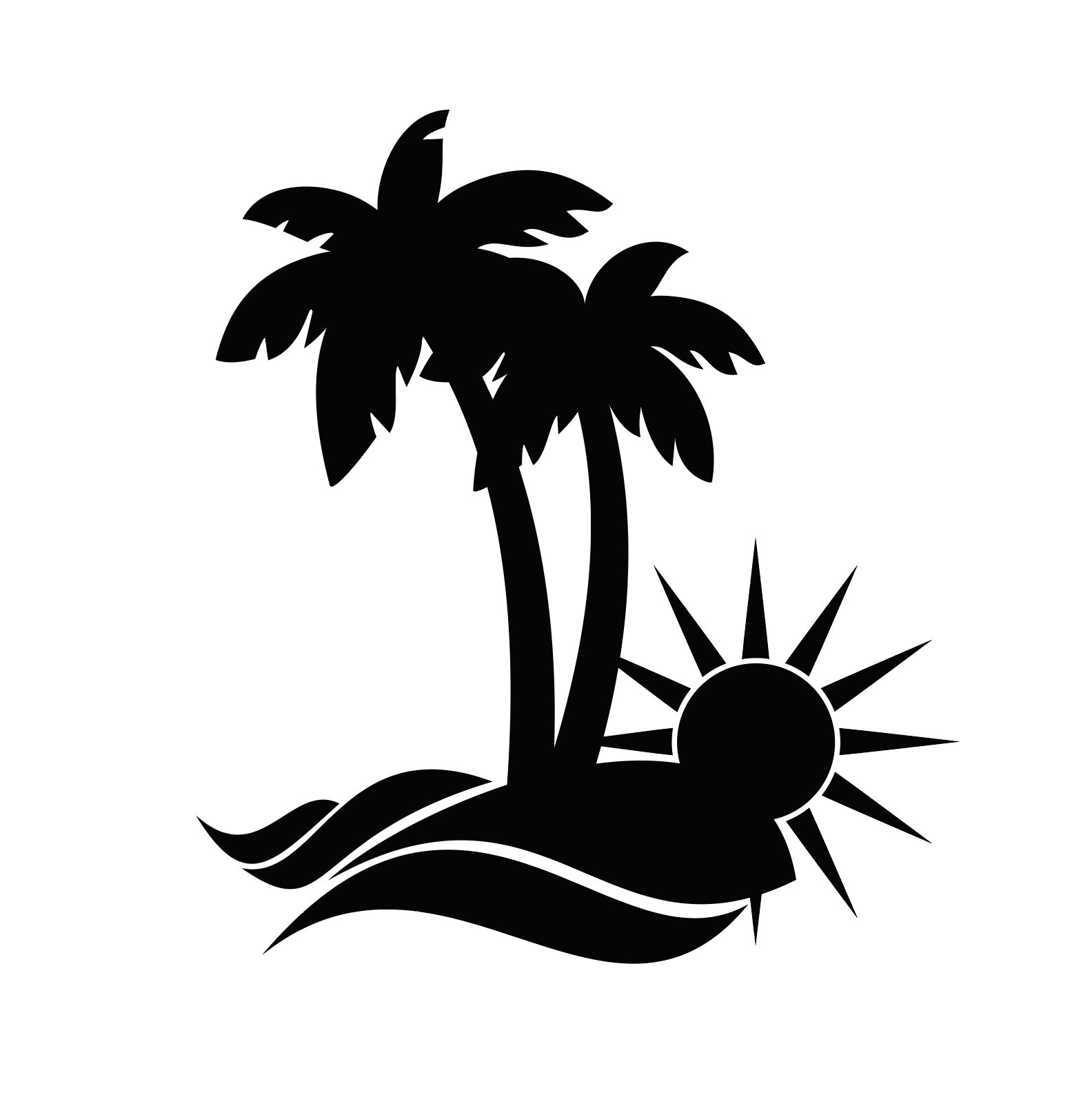 Palm Tree Sunset Vinyl Decal - Etsy