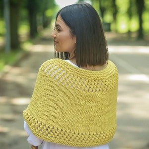 Shoulder Cape, Outlander Shawl, Shoulder Wrap, Knitted Poncho, Cotton ...