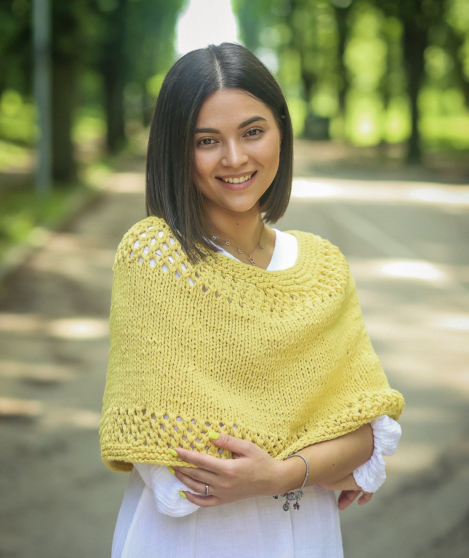 Shoulder Cape, Outlander Shawl, Shoulder Wrap, Knitted Poncho, Cotton ...