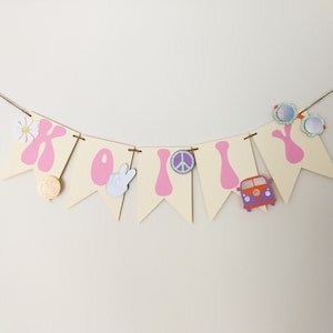 Groovy Birthday Decorations, Groovy Banner, Girls Name Banner, Two ...