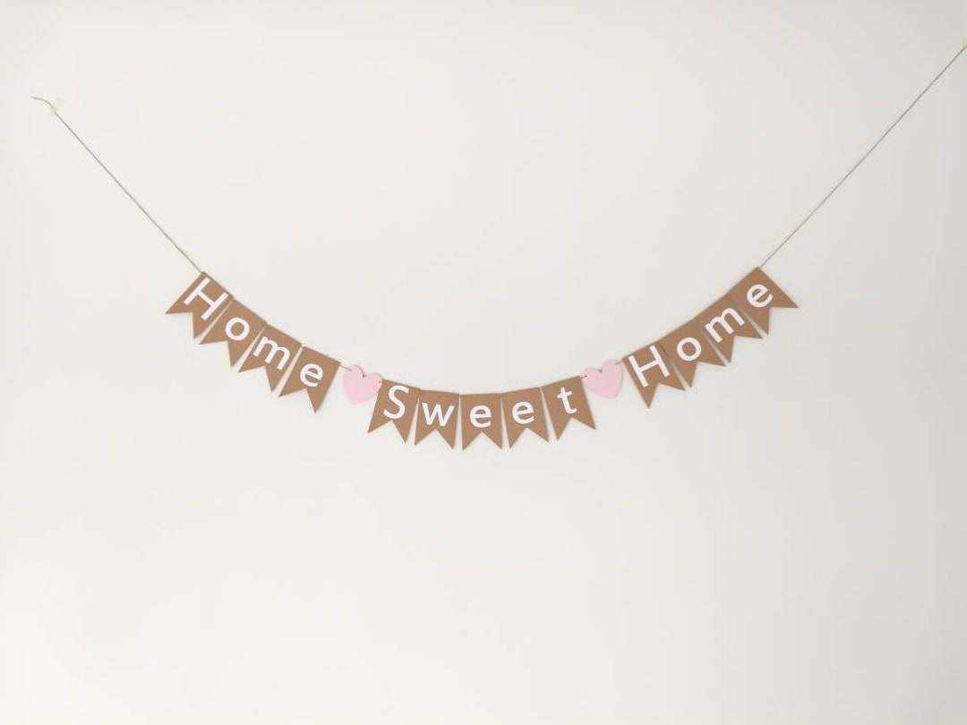 Home Sweet Home Banner, Home Sweet Home Sign, Rustic Farmhouse Decor ...