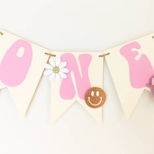 Groovy Birthday Decorations, Groovy Banner, Girls Name Banner, Two ...