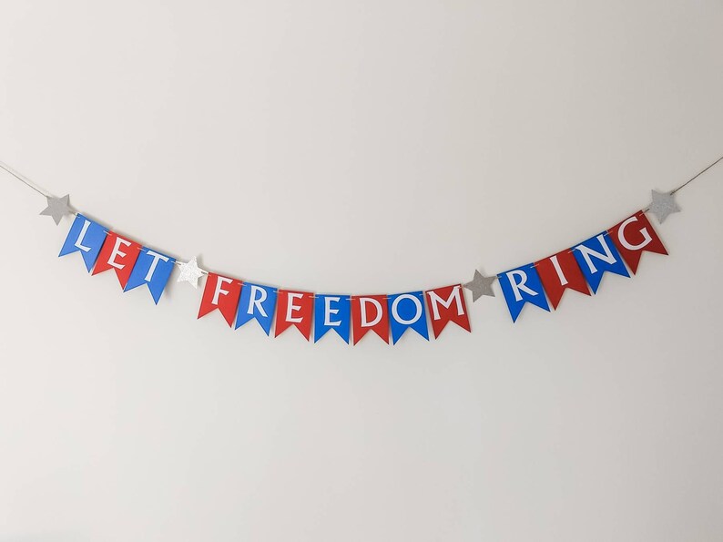 Let Freedom Ring Patriotic Decor Patriotic Banner Memorial - Etsy