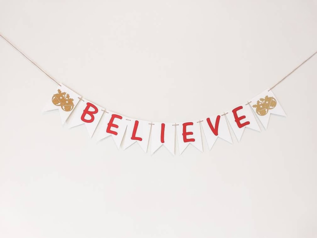 Believe Banner for Christmas, Polar Express Themed Christmas Banner ...