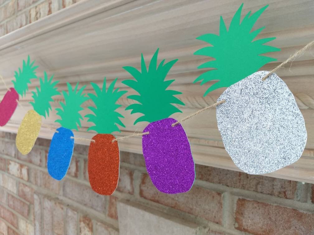 Pineapple Banner Summer Party Banner Summer Party Decor - Etsy