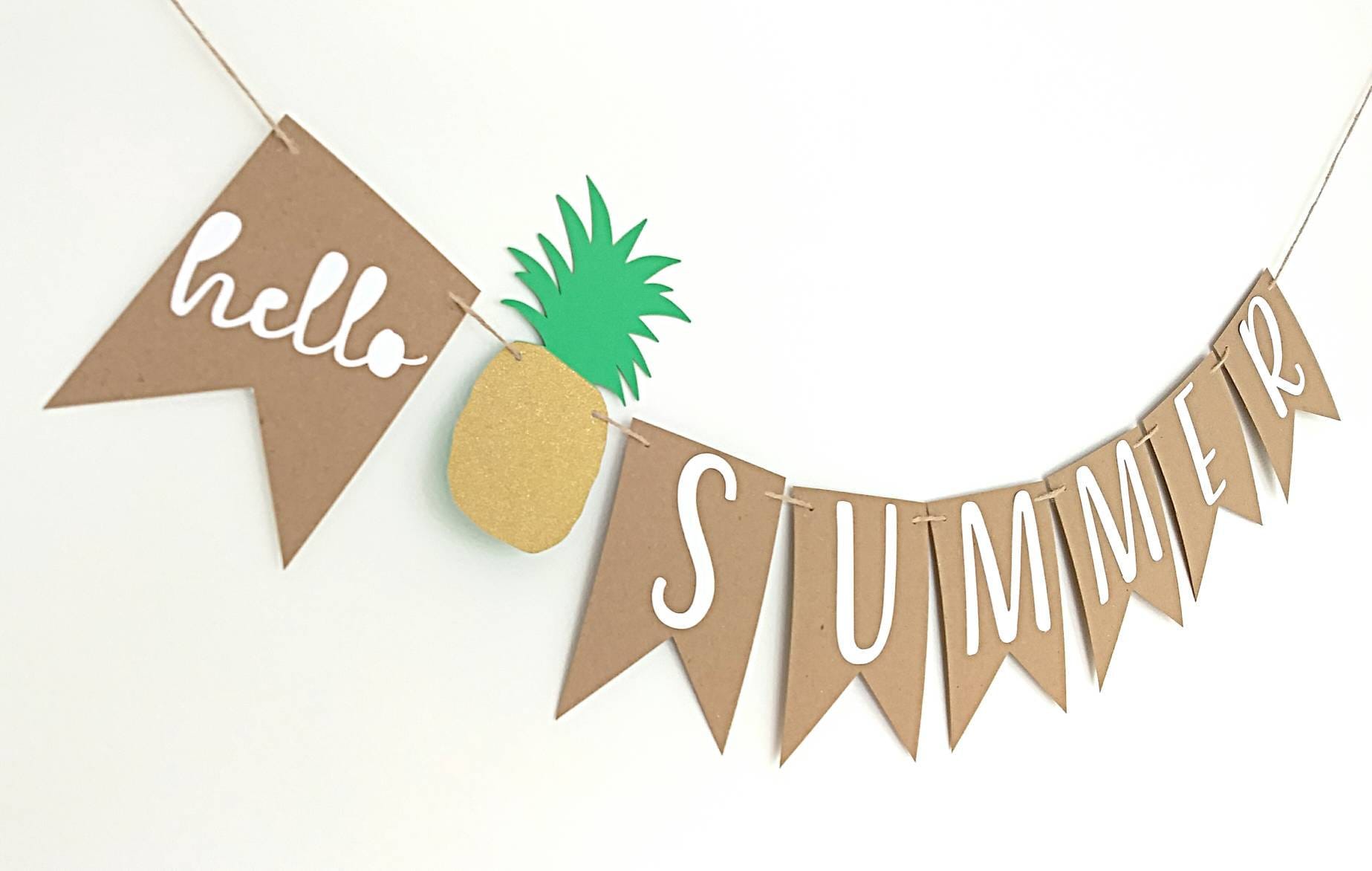 Rustic Summer Banner Farmhouse Decor Hello Summer Banner | Etsy