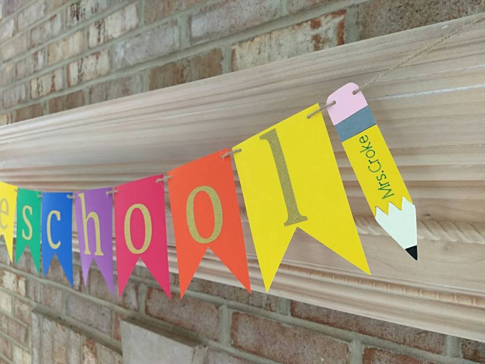 Custom Teacher Grade Banner Classroom Banner Rainbow Teacher - Etsy