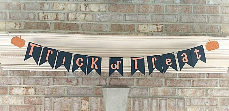 Trick or Treat Banner Halloween Banner Halloween Decor - Etsy