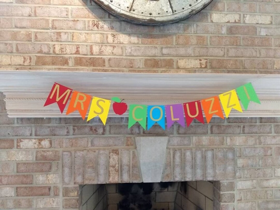 Teacher Name Banner, Teacher Desk Decor, Teacher Gift, Classroom Decor ...