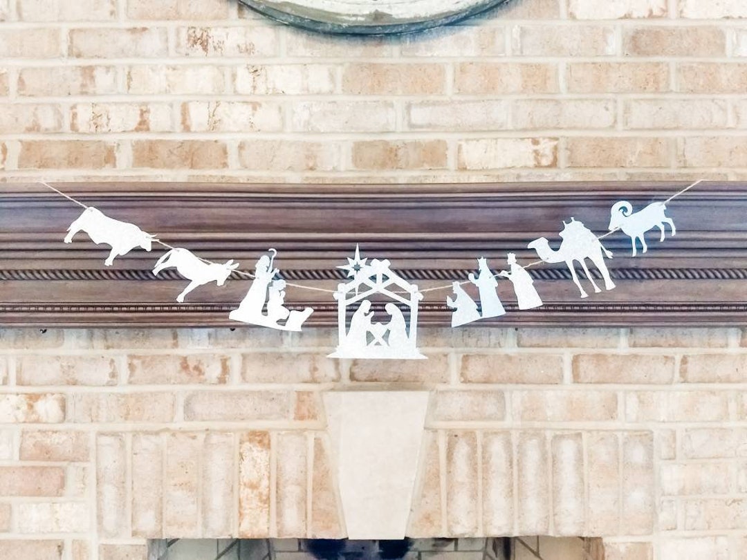 Nativity Garland, Religous Christmas, Nativity Scene, Christ Centered ...