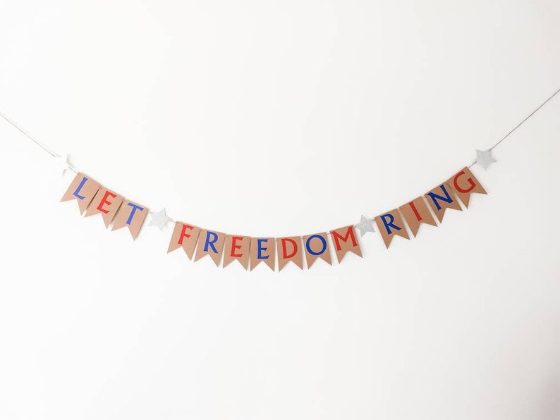 Let Freedom Ring Patriotic Decor Patriotic Banner Memorial - Etsy