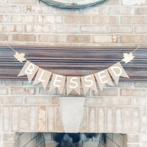 Rustic Blessed Banner, Fall Blessed Banner, Fall Decor, Blessed Sign ...