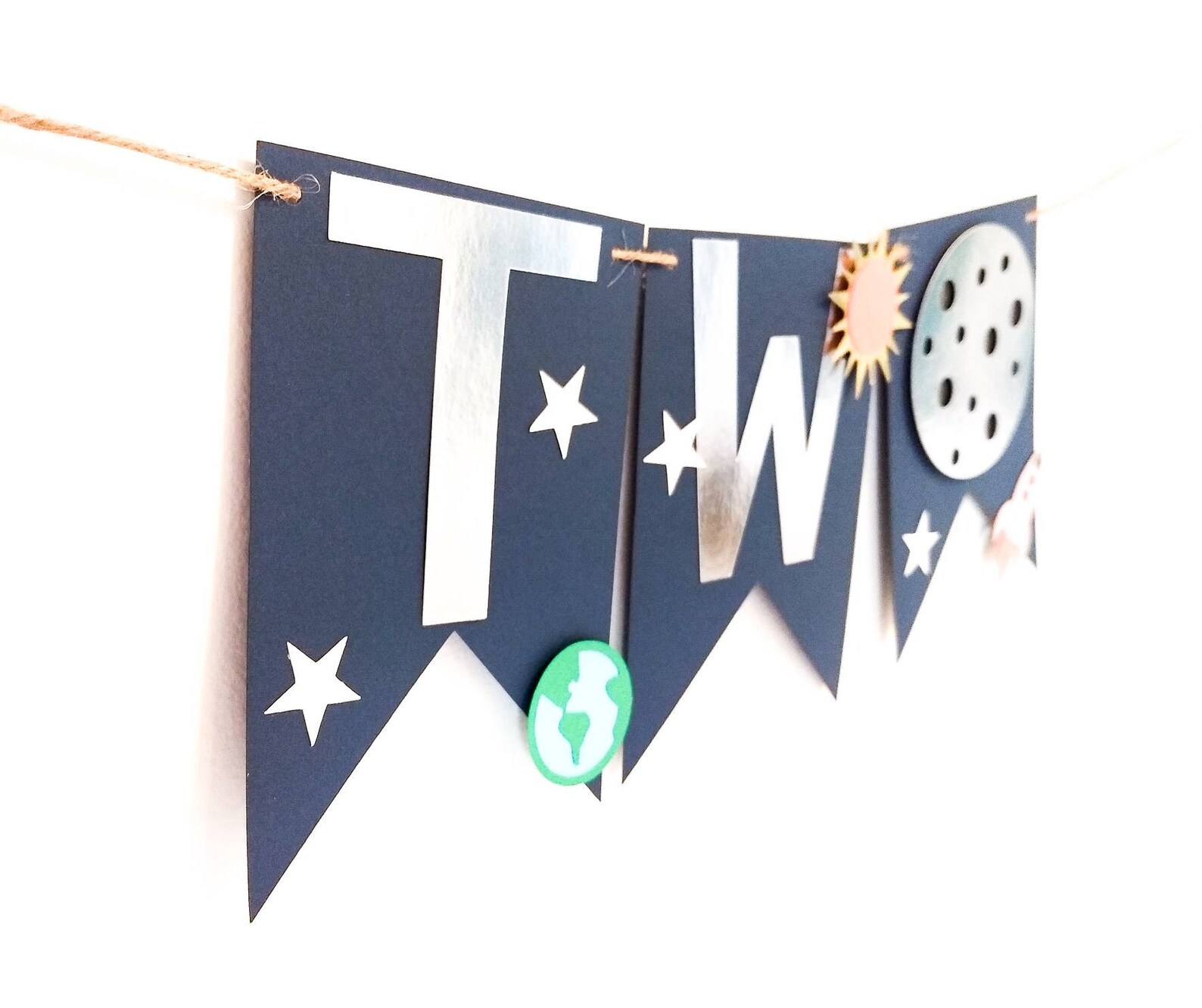 Space Banner Space Birthday Party Decorations Two the Moon - Etsy