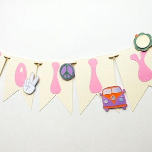 Groovy Birthday Decorations, Groovy Banner, Girls Name Banner, Two ...