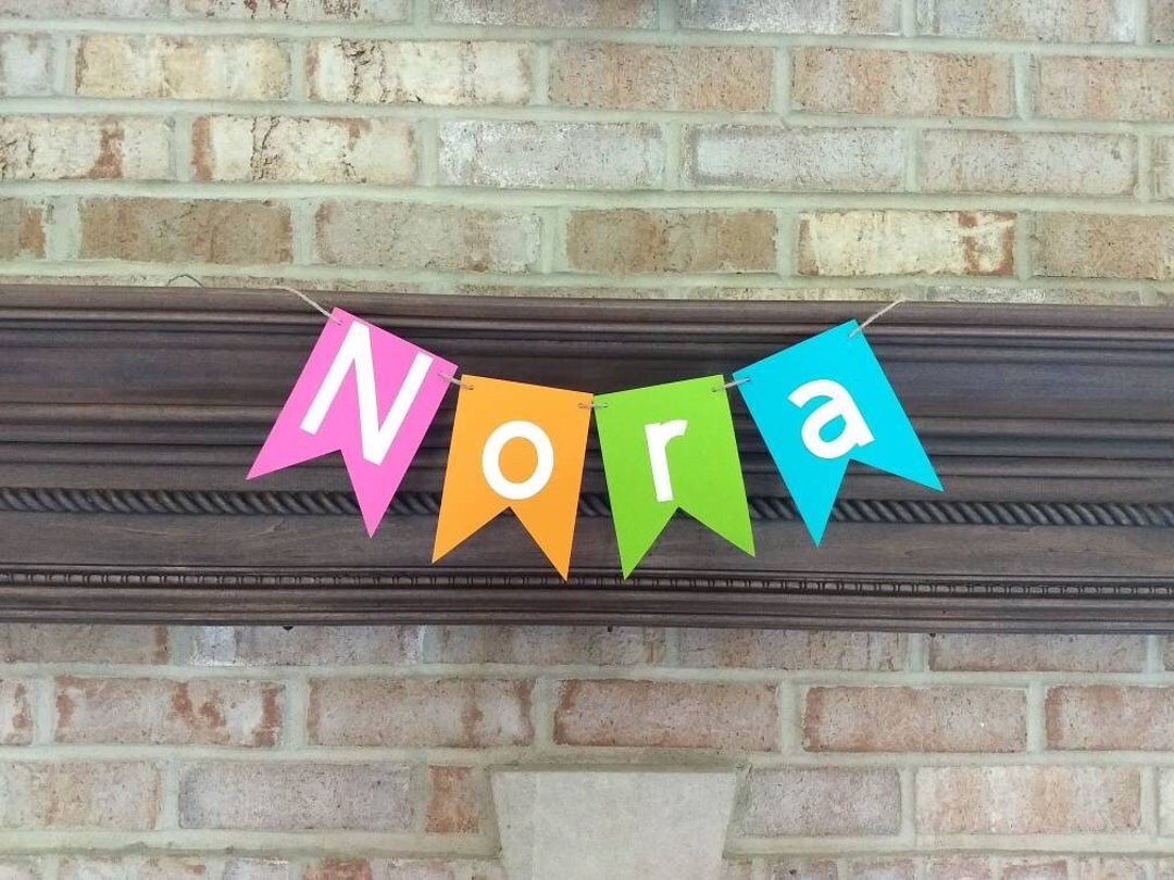 Birthday Name Banner, Birthday Name Sign, Custom Name Banner ...