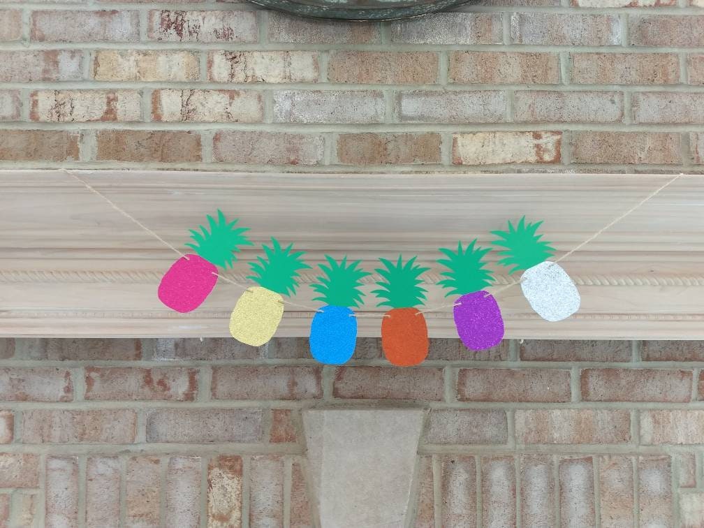 Pineapple Banner Summer Party Banner Summer Party Decor - Etsy