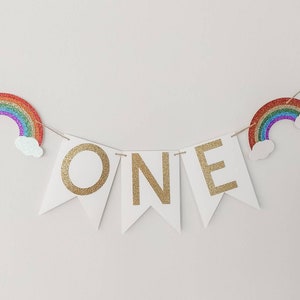 Rainbow Happy Birthday Banner, Rainbow Birthday Decorations, Rainbow ...