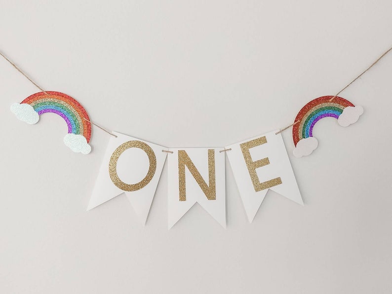 Rainbow Happy Birthday Banner Rainbow Birthday Decorations - Etsy