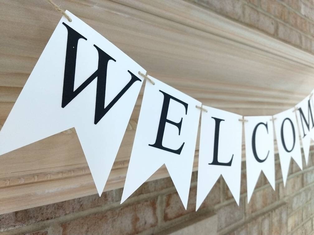 Farmhouse decor Welcome banner rustic home decor Farmhouse | Etsy
