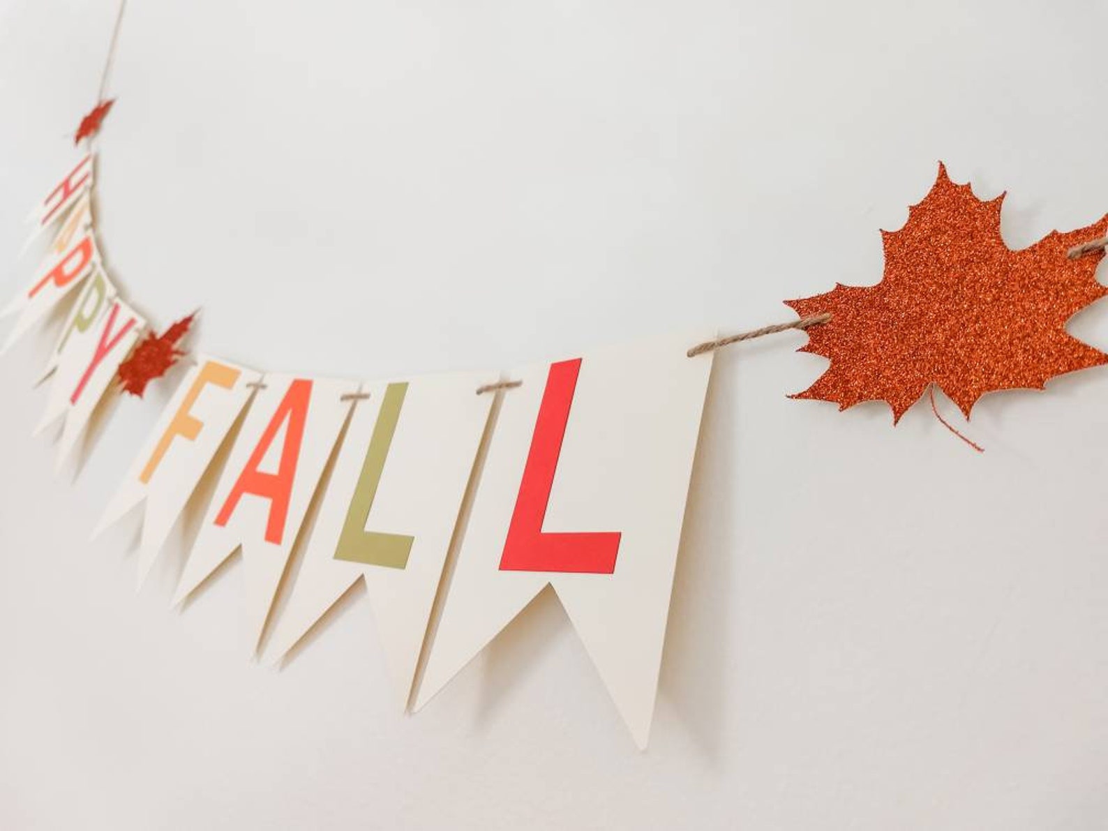 Happy Fall Banner Fall Decor Mantle Garland Fireplace | Etsy