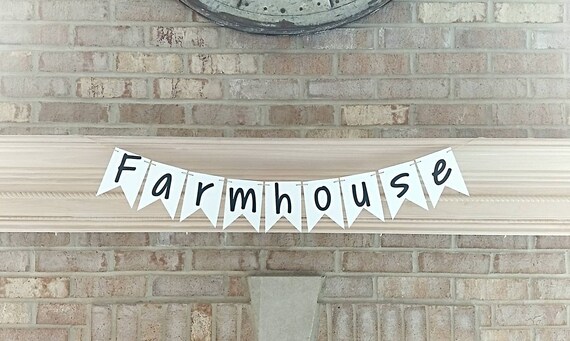 Farmhouse banner rustic banner fixer upper living room | Etsy