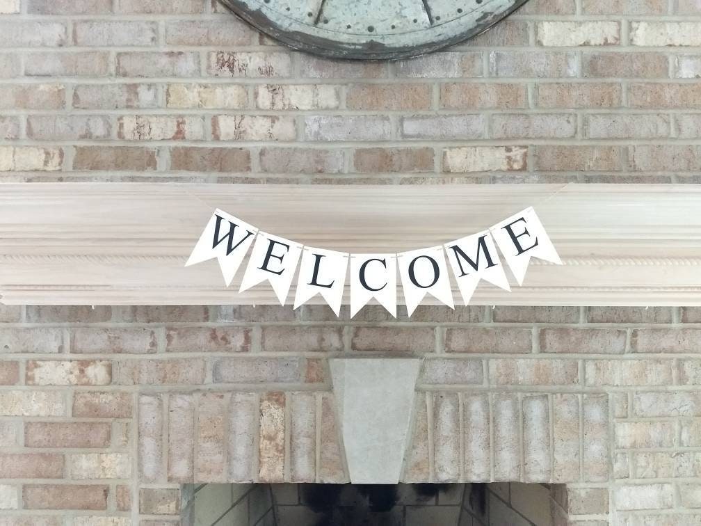 Farmhouse decor Welcome banner rustic home decor Farmhouse | Etsy
