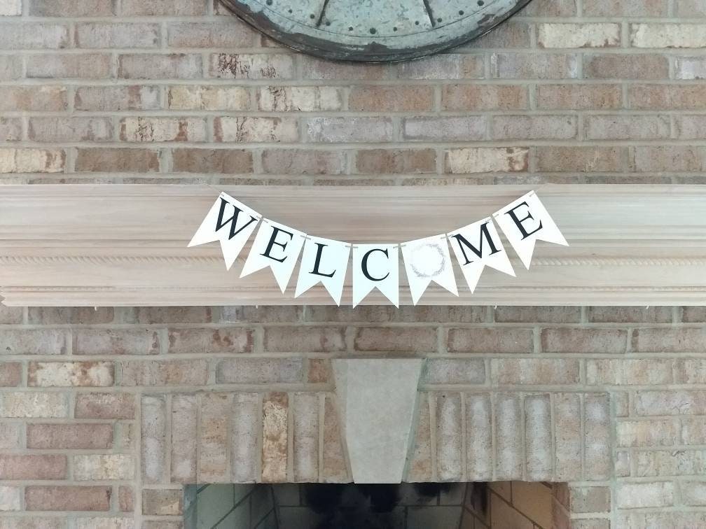Farmhouse decor Welcome banner rustic home decor Farmhouse | Etsy