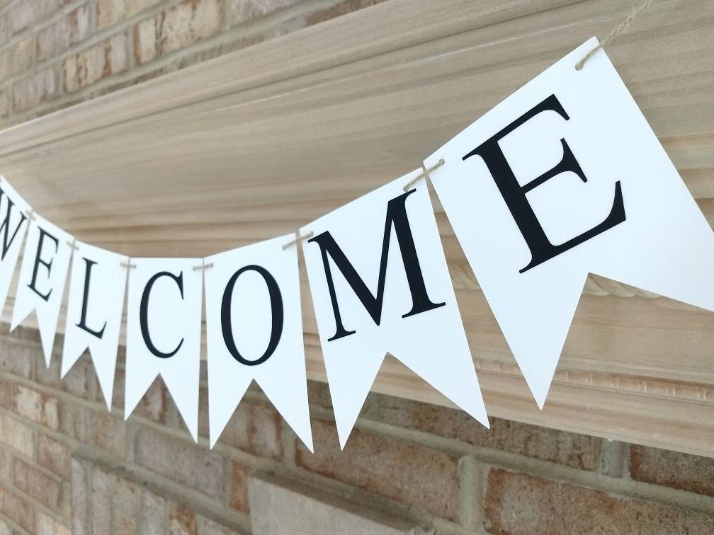 Farmhouse decor Welcome banner rustic home decor Farmhouse | Etsy