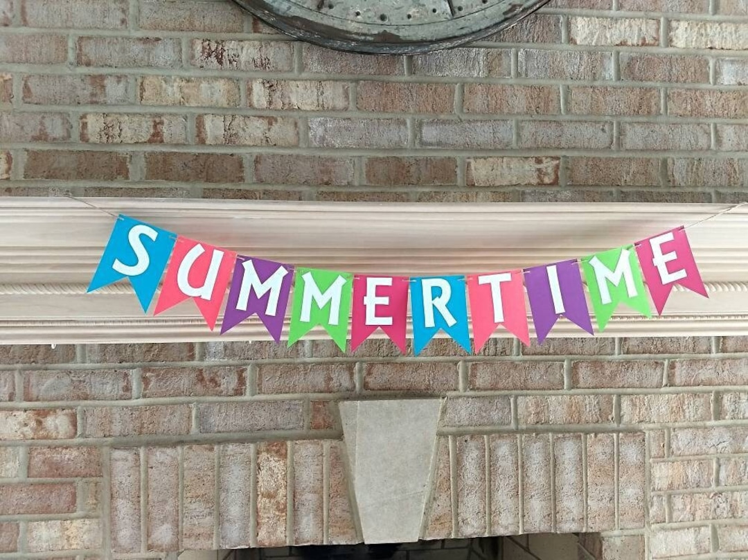 Summer Banner, Summer Garland, Summer Sign, Summer Party Decor, Mantle ...