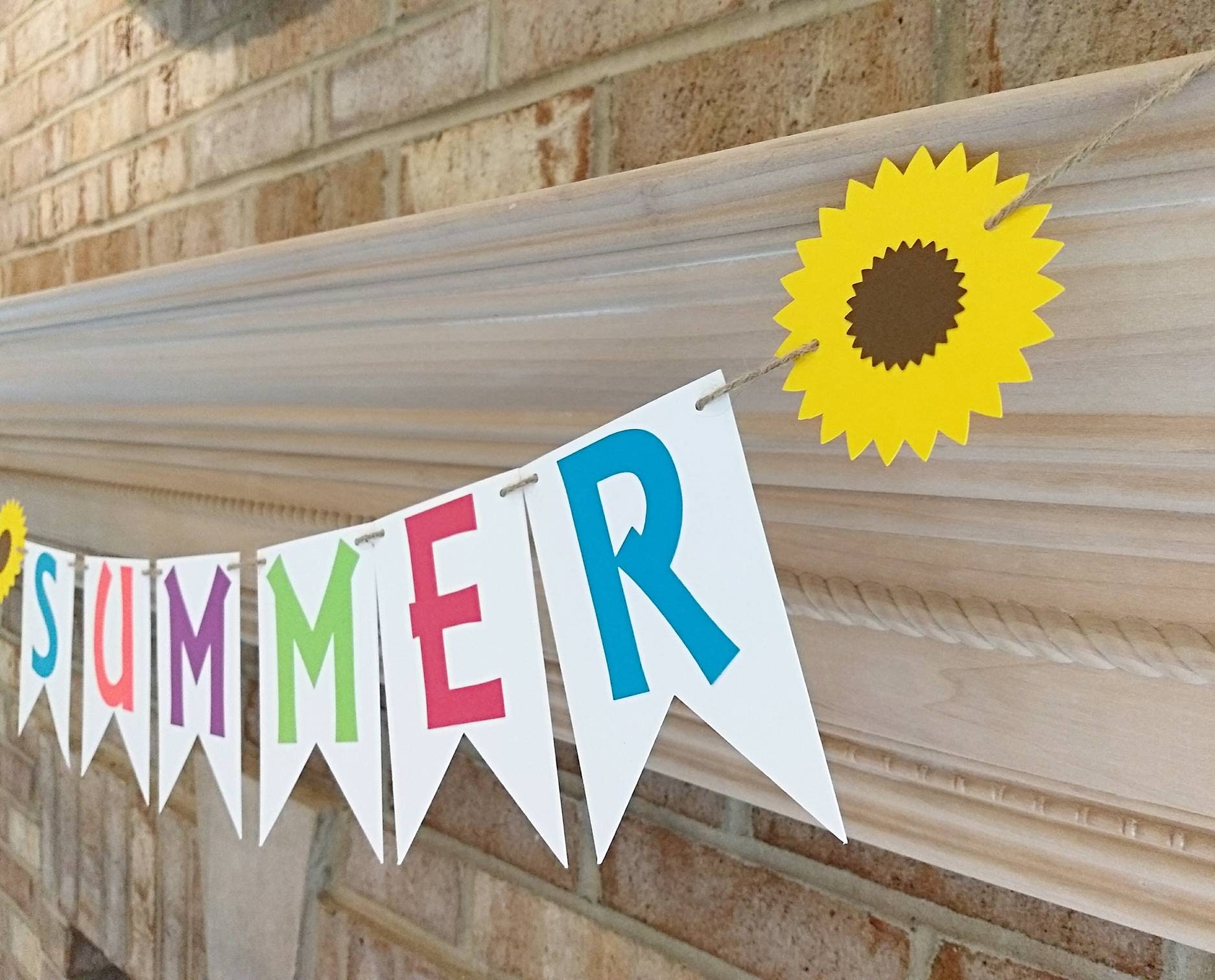 Summer Banner Summer Sign Happy Summer Mantle Banner | Etsy