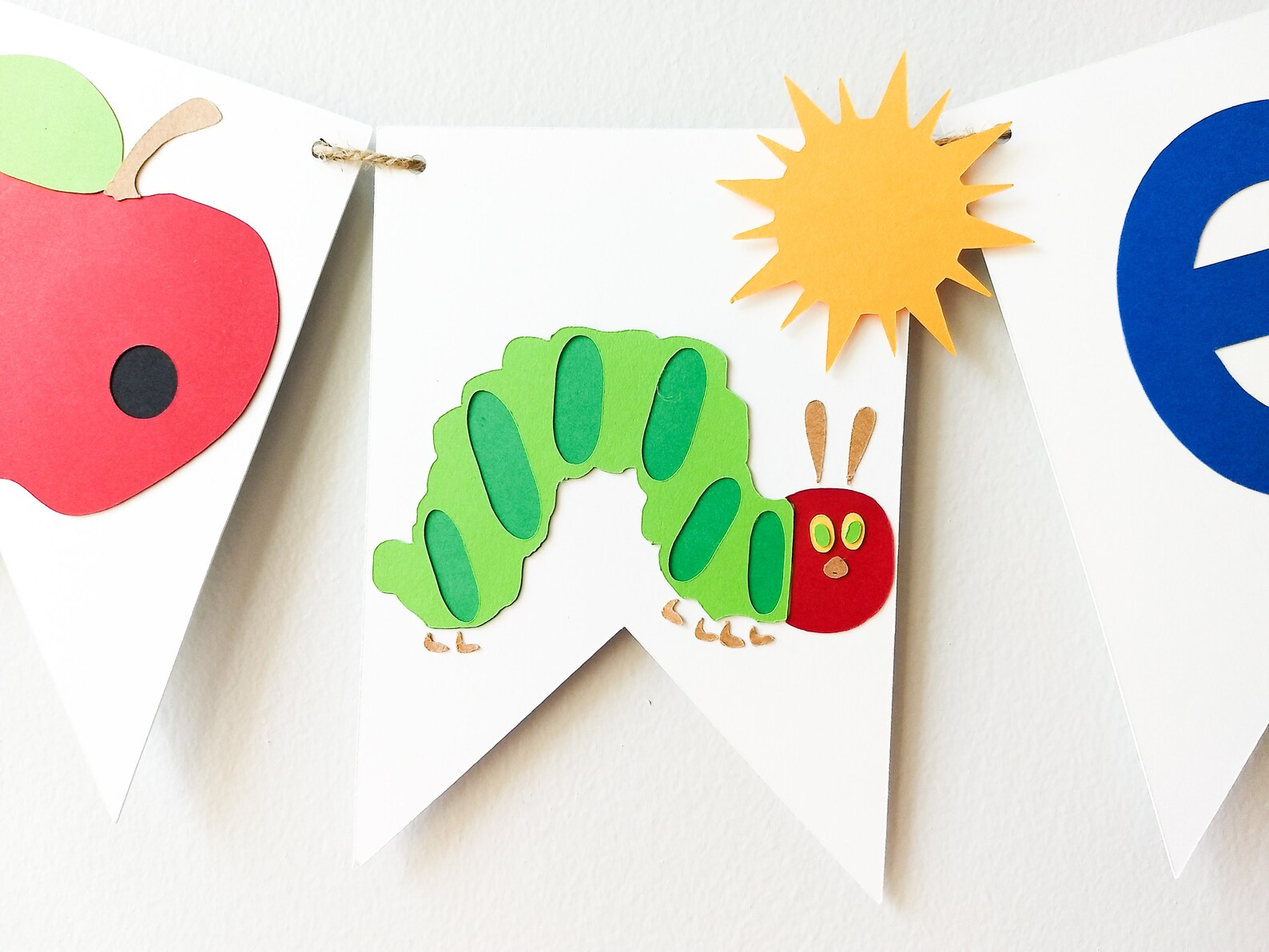Very Hungry Caterpillar First Birthday Highchair Banner, Caterpillar ...