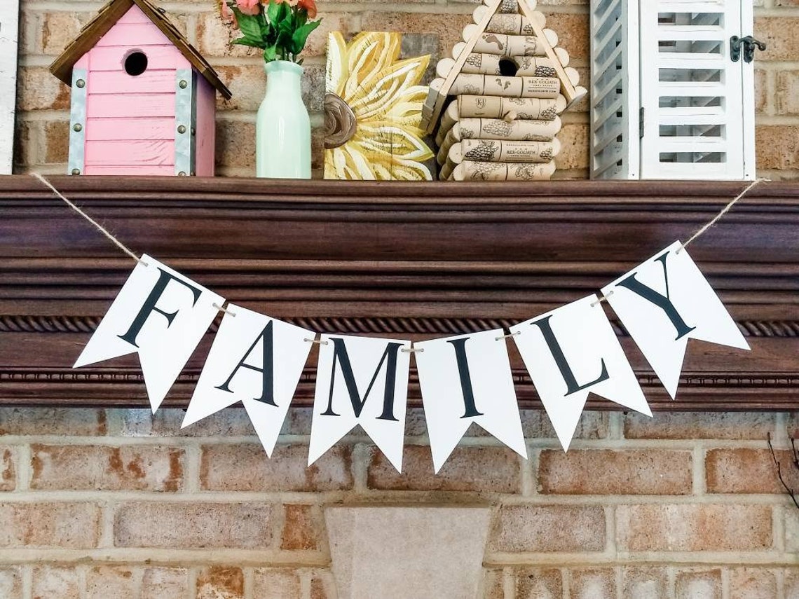 Family Banner Farmhouse Banner Family Sign Fixer Upper | Etsy