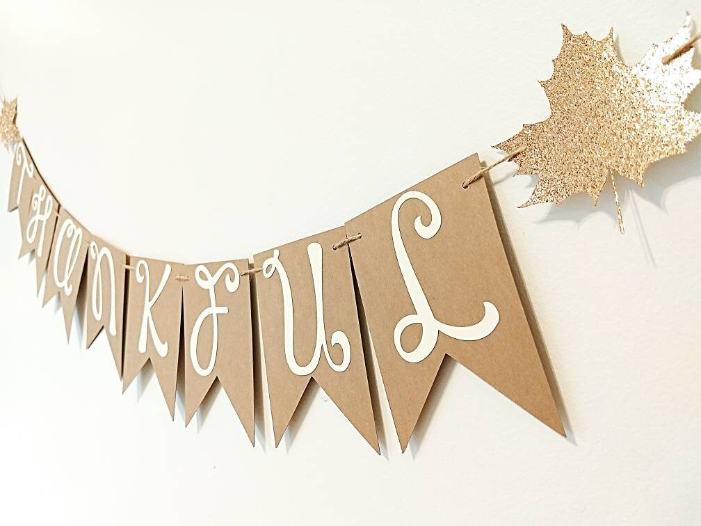 Thankful Banner Thanksgiving Banner Fall Banner Fall Decor | Etsy