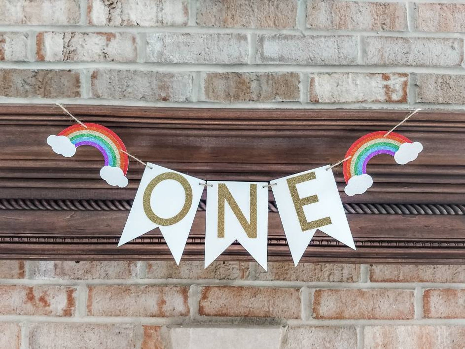 Rainbow Happy Birthday Banner Rainbow Birthday Decorations | Etsy
