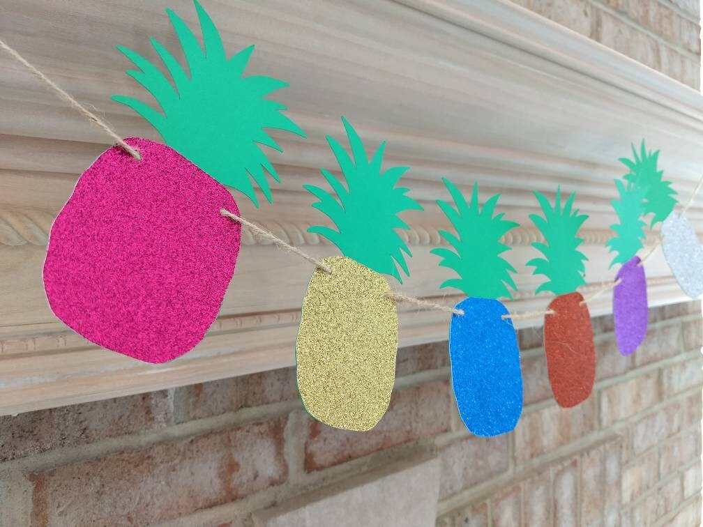 Pineapple Banner Summer Party Banner Summer Party Decor - Etsy