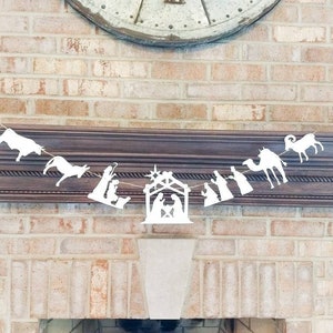 Nativity Garland, Religous Christmas, Nativity Scene, Christ Centered ...